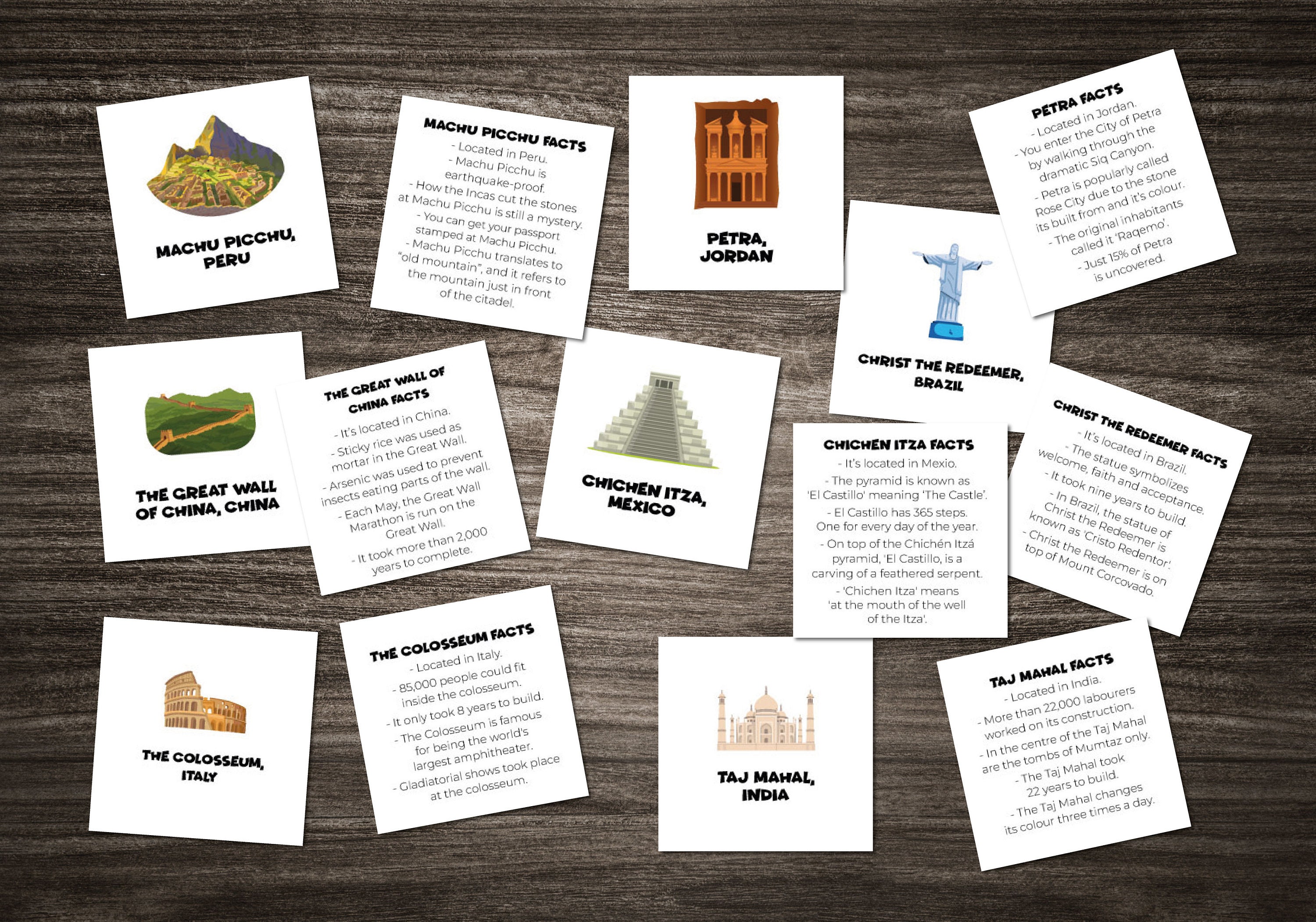 Seven 7 Wonders of the World Learning Unit Study Pack - Including Flash ...
