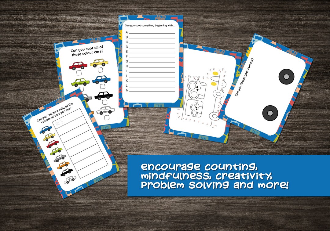 Road Trip Travel Busy Activity Adventure Flash Cards for Kids ...