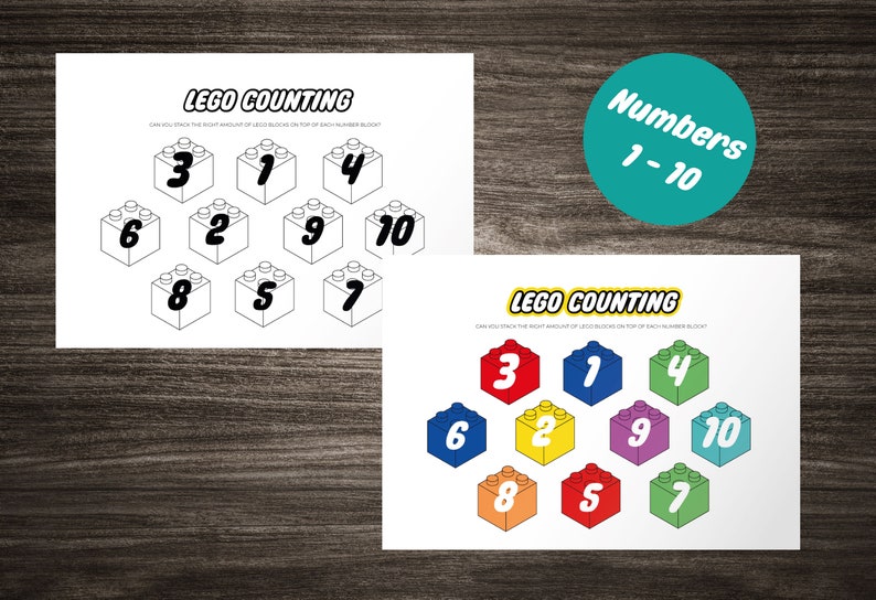 Building Blocks Counting Activity Sheet: Kindergarten Learning (digital ...