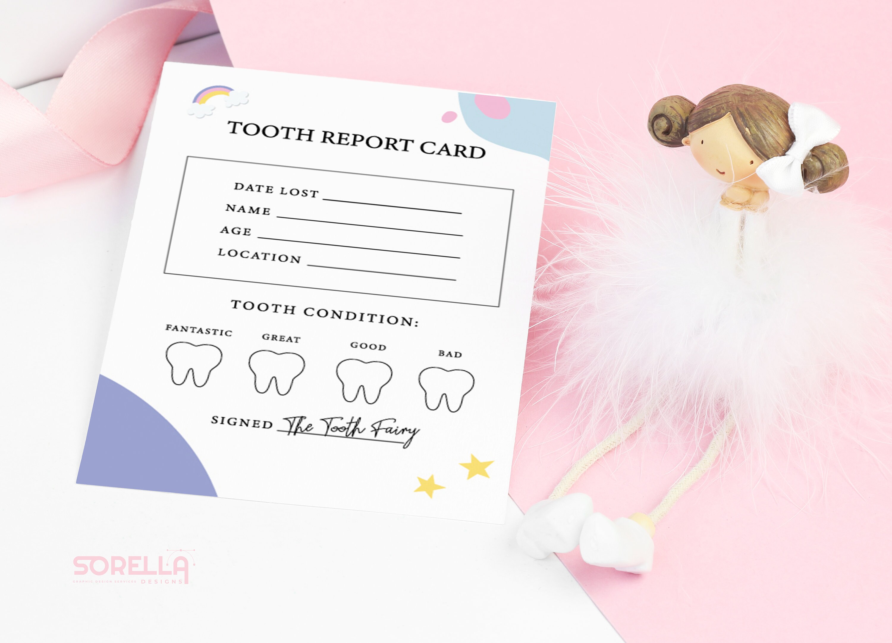 Tooth Fairy Letter and Report Card - Kids Magical - Instant Digital ...