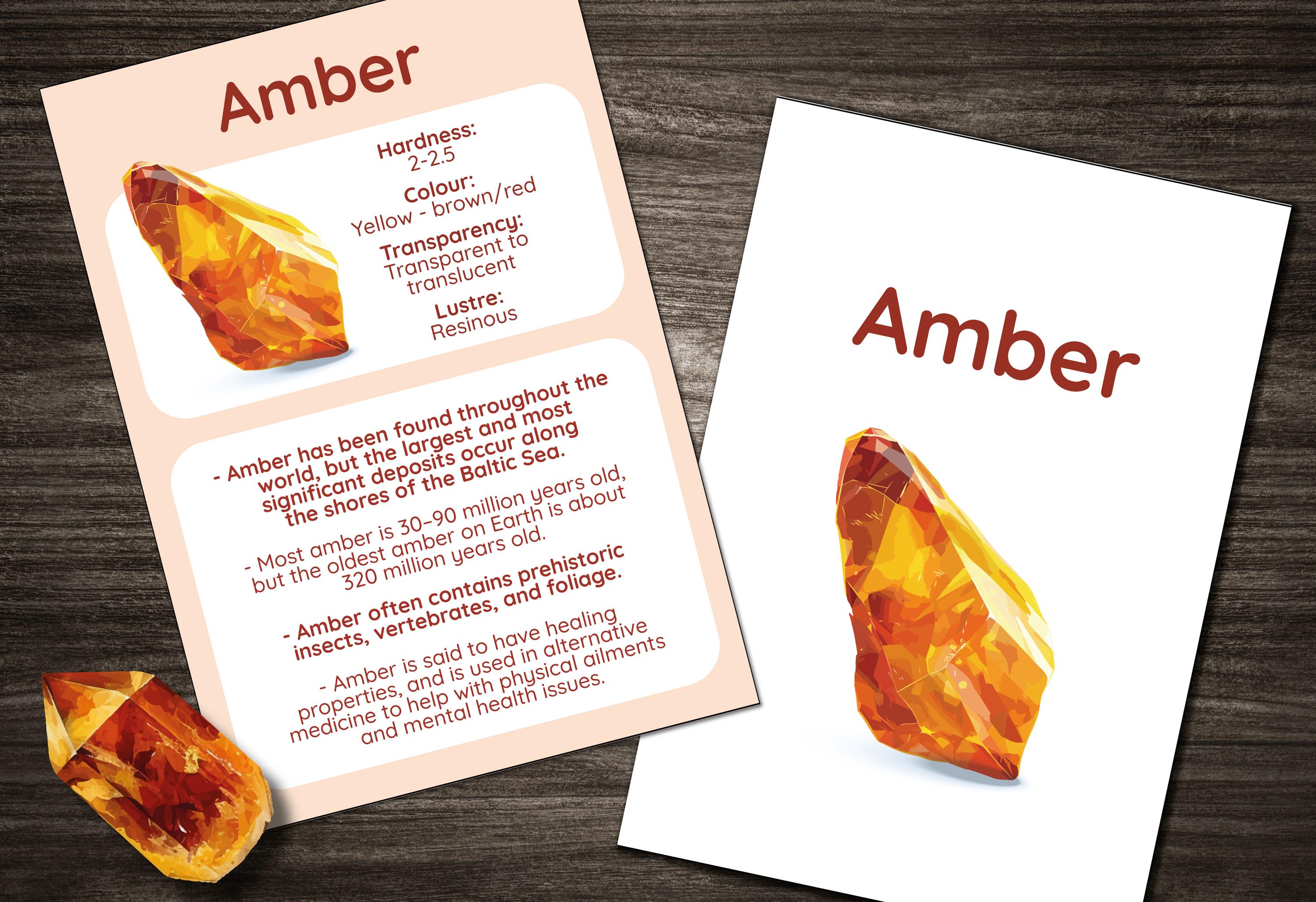 Crystal & Mineral Fact Flash Cards: Geology Educational Tool (digital ...