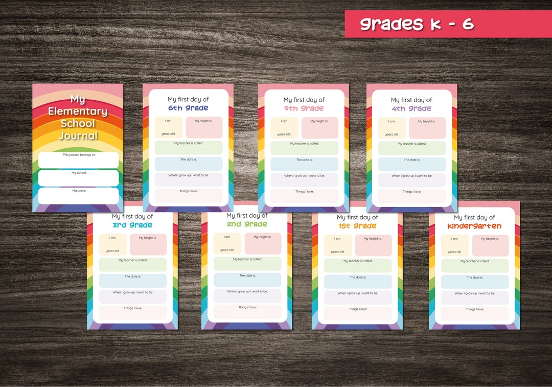 Elementary School Journal - Kindergarten - 6th Grade - Kids Parents ...