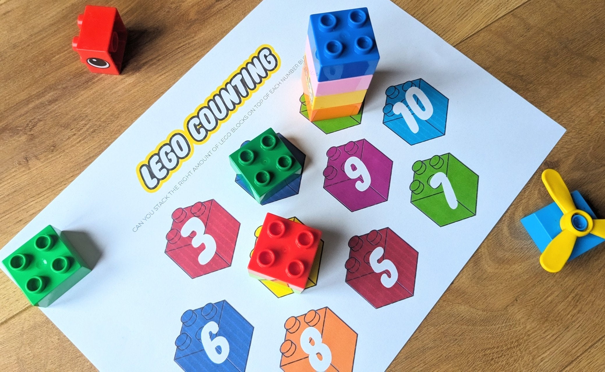 Building Blocks Counting Activity Sheet Instant Digital Download ...