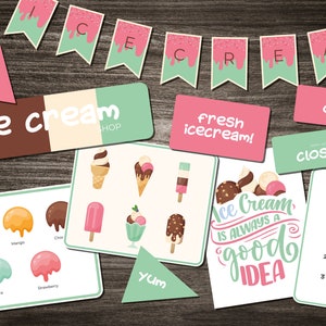 Ice Cream Shop Role Play Parlour - Digital Download - Kindergarten EYFS ...
