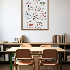 1-10 Nature Counting Activity Flash Cards & Poster - Educational Tool ...