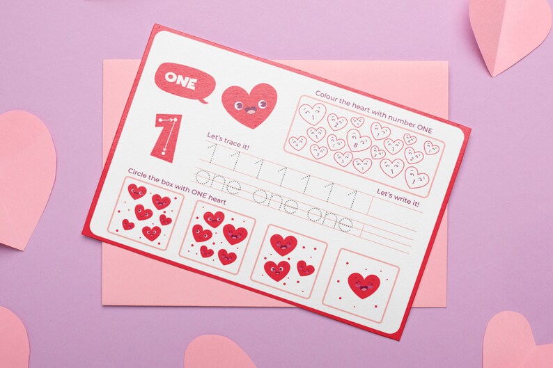 Heart Counting, Worksheet Activity Sheet Instant Digital Download ...