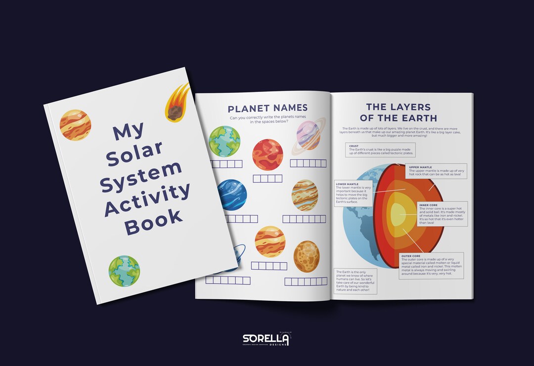 Space Solar System Activity Book: 25 Page Printable Study Pack (digital ...