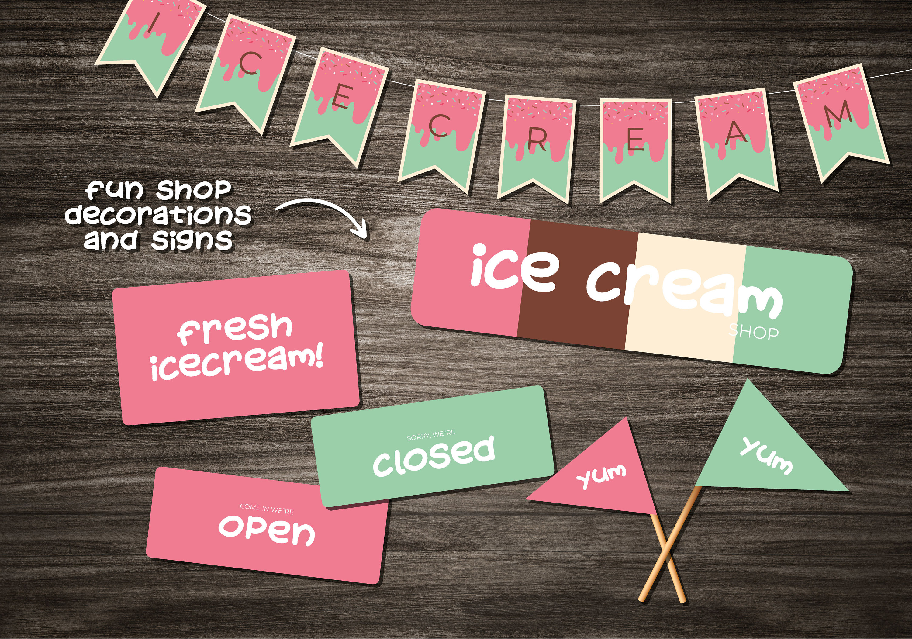 Ice Cream Shop Role Play Parlour - Digital Download - Kindergarten EYFS ...