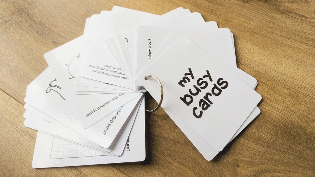 Kids 40 Busy Cards Activities Keep Kids Busy in Restaurants, in the Car ...