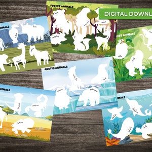 Habitat Matching Game Activity Pack - Kids Matching Game - Rainforest ...