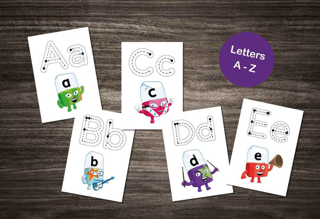 Printable Alphablocks Tracing Flash Alphabet Learning Cards Educational ...