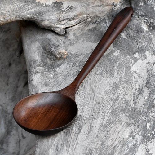 Wooden Ladle Wooden Spoon Handmade Serving Ladle Unique Wooden - Etsy