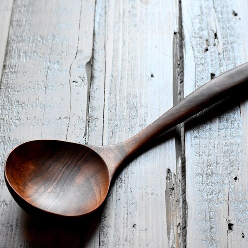 Wooden Ladle Wooden Spoon Handmade Serving Ladle Unique Wooden - Etsy