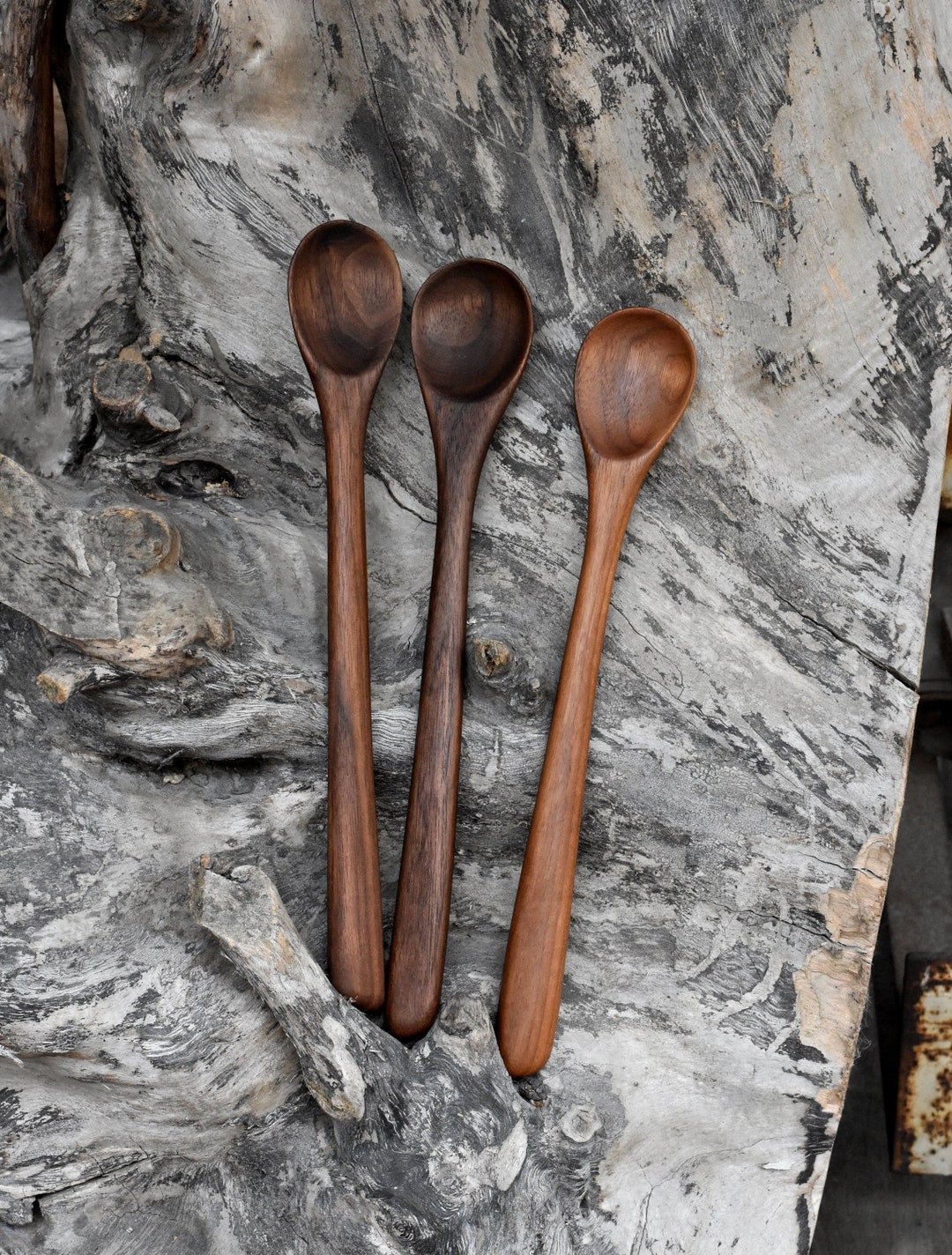 Wooden Cooking Spoon Walnut Wooden Spoon Kitchen Utensil Unique ...