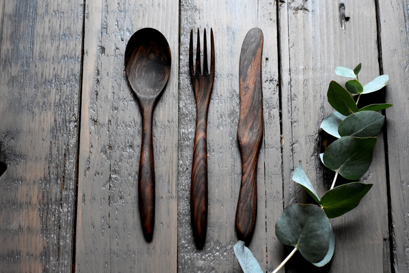 Unique Cutlery Set Wooden Spoon Fork and a Knife Wooden | Etsy
