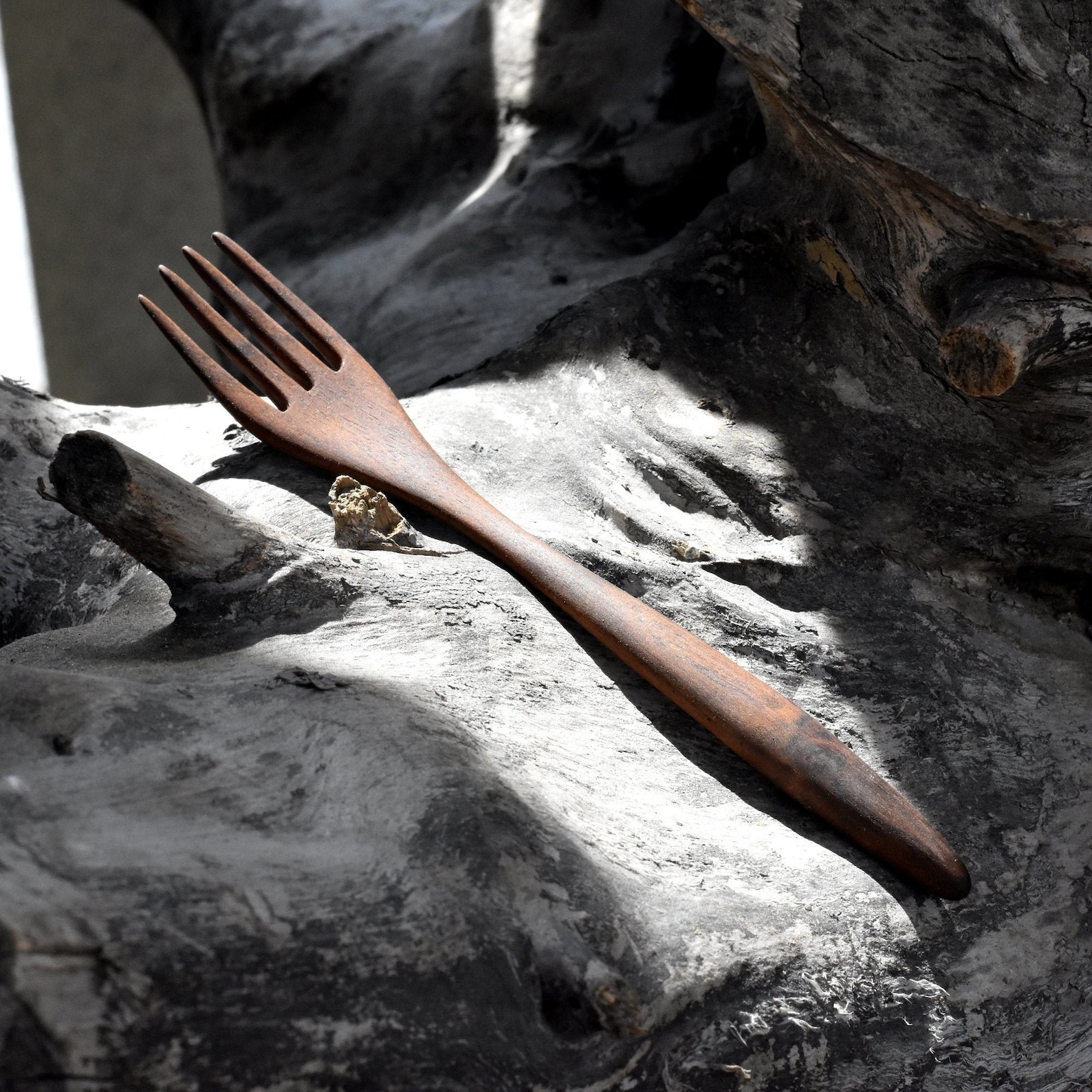 Unique Wooden Fork Walnut Wood Unique Kitchenware - Etsy
