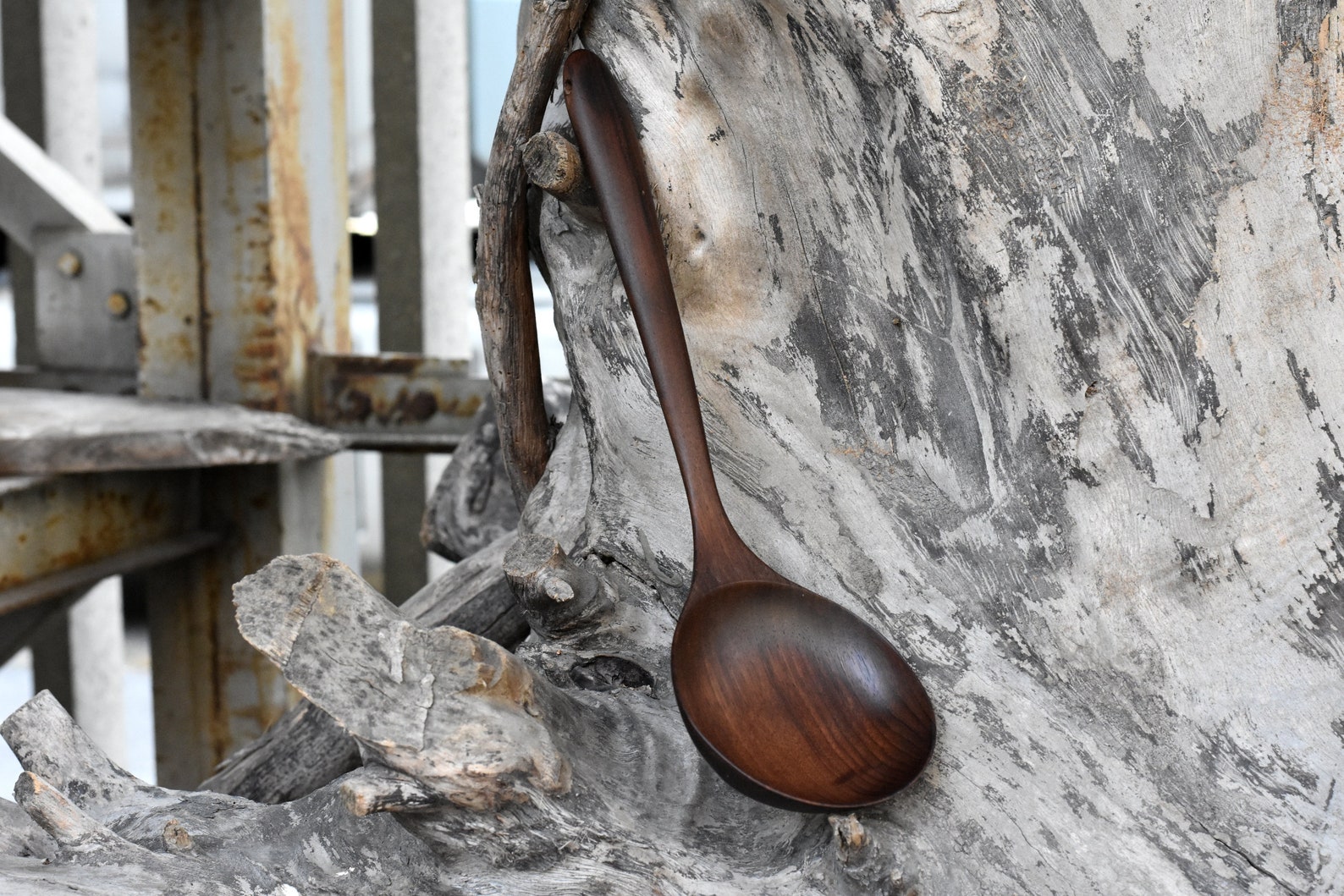 Black Walnut Ladle Wooden Spoon Handmade Serving Ladle Unique - Etsy