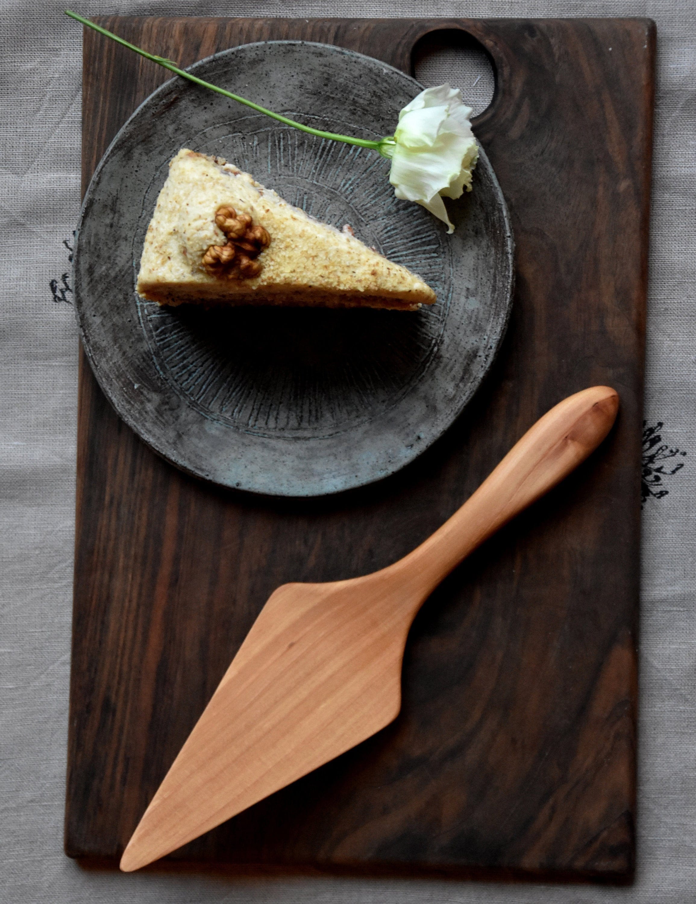 Wooden Cake and Pie Server Elegant Cake Shovel Wooden Cake - Etsy