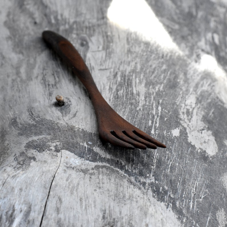 Unique Wooden Fork Walnut Wood Unique Kitchenware - Etsy
