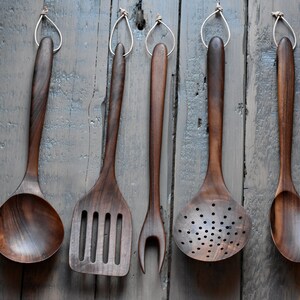 Wooden Ladle Wooden Spoon Handmade Serving Ladle Unique Wooden ...