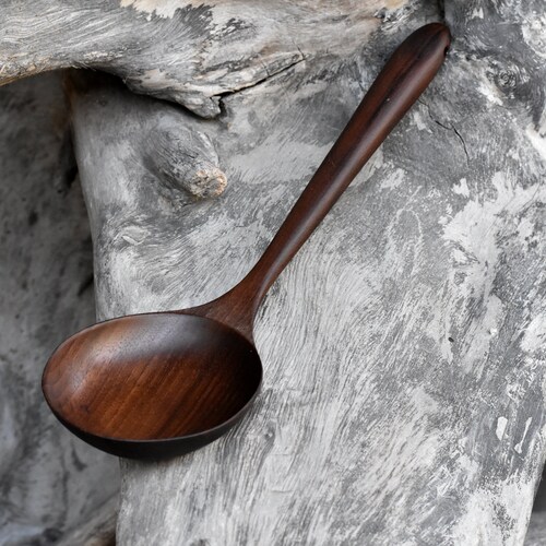 Wooden Ladle Wooden Spoon Handmade Serving Ladle Unique Wooden - Etsy