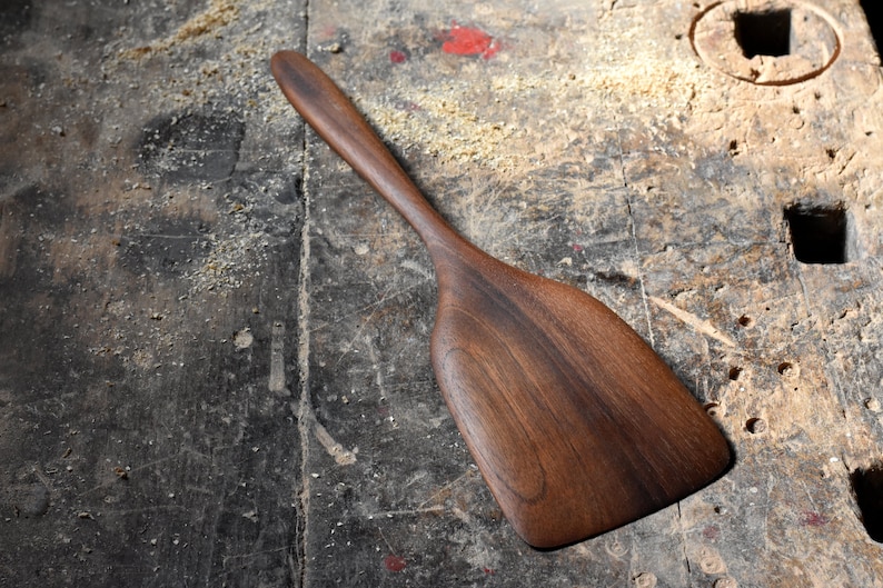 Elegant Cooking Spatula Black Walnut Pear Walnut Spatula | Etsy