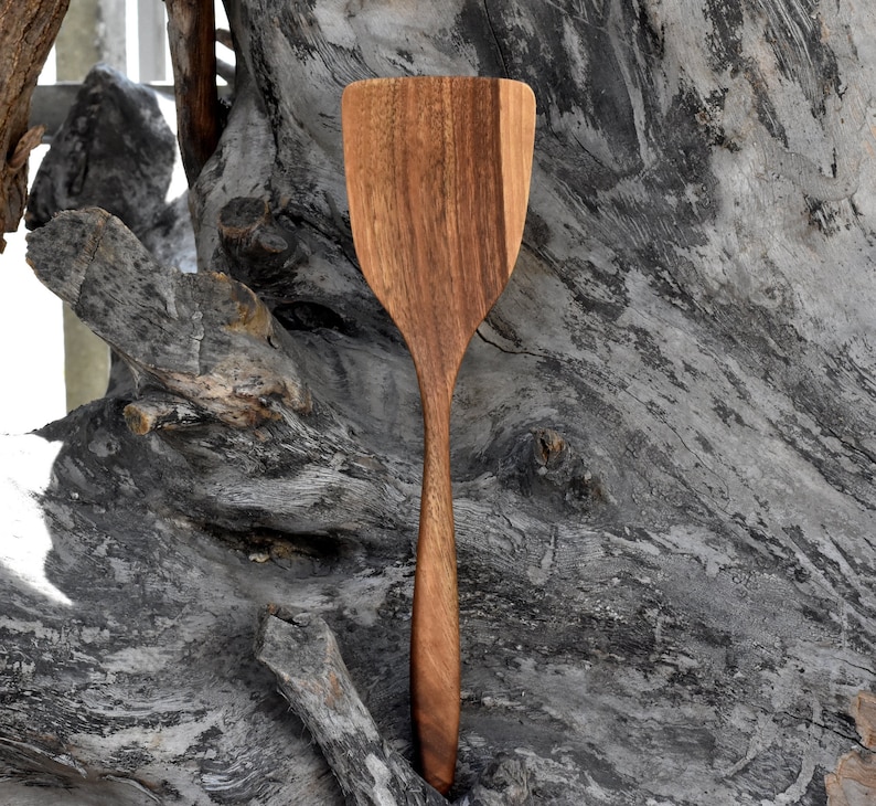 Elegant Cooking Spatula Black Walnut Pear Walnut Spatula | Etsy