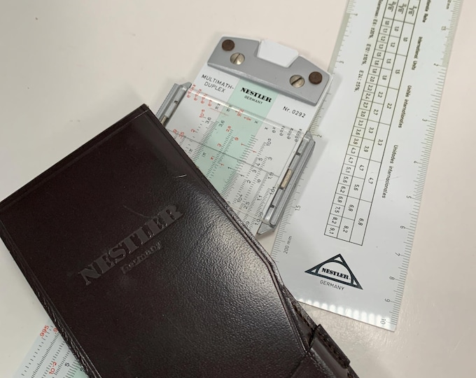 Nestler 0292 Multimath Duplex Double 35cm Metal Ends / 14" Slide Rule ...