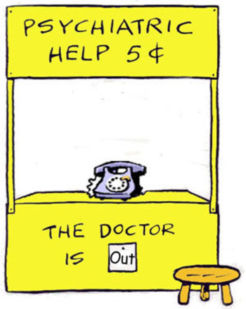 Magnet of Psychiatric Dr. is Out Peanut's cartoon | Etsy