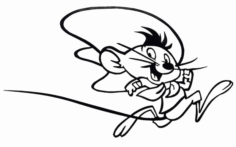 Vinyl decal Speedy Gonzales facing left or right 4 X | Etsy