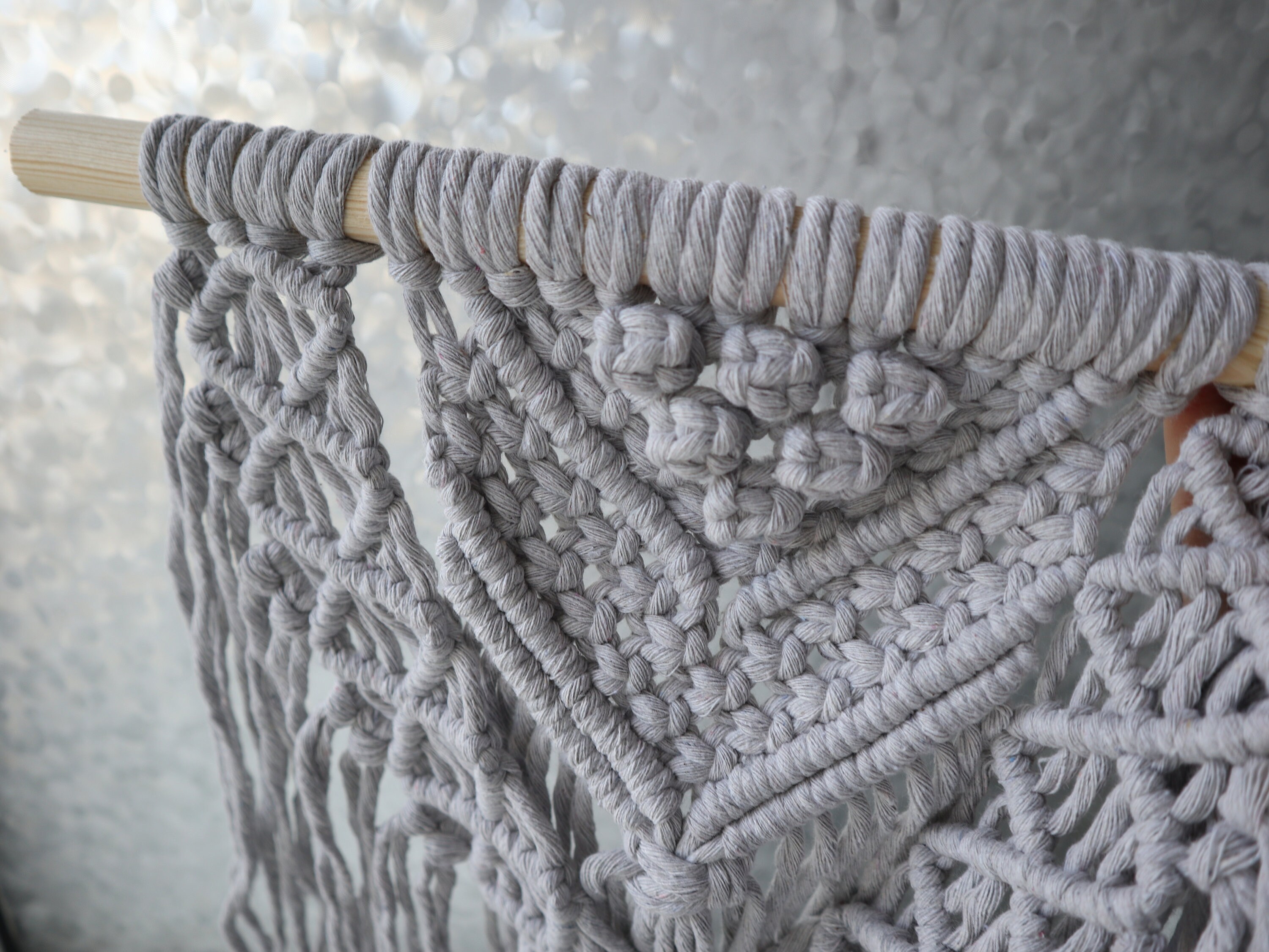 13 X 19 Grey Macrame Wall Hanging Boho Macrame - Etsy Canada