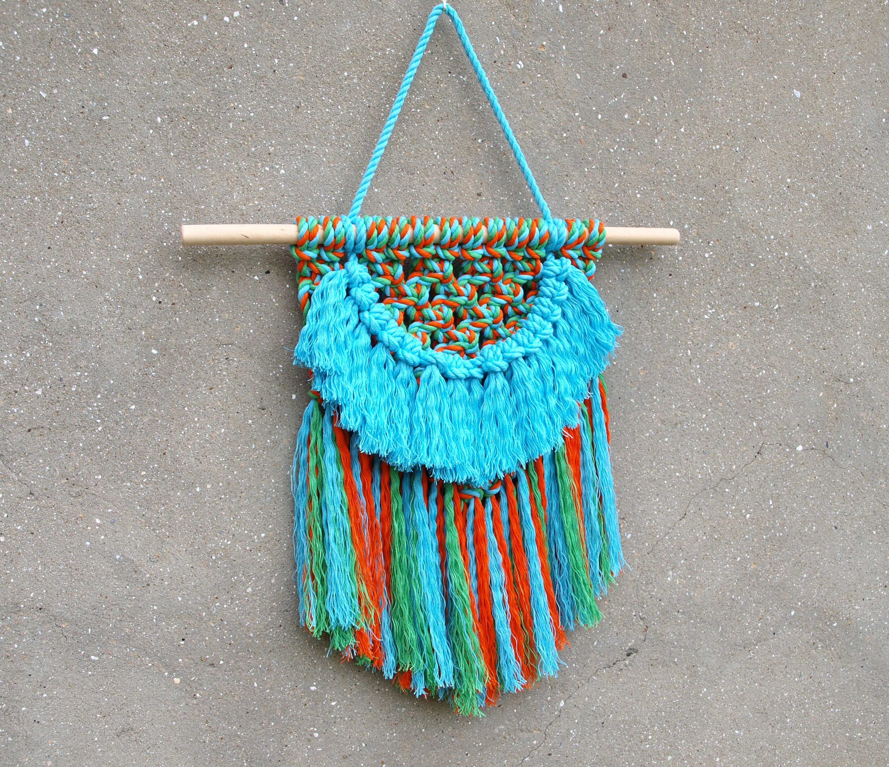 Multicolored Macrame Wall Hanging Bright Nursery Decor Small - Etsy
