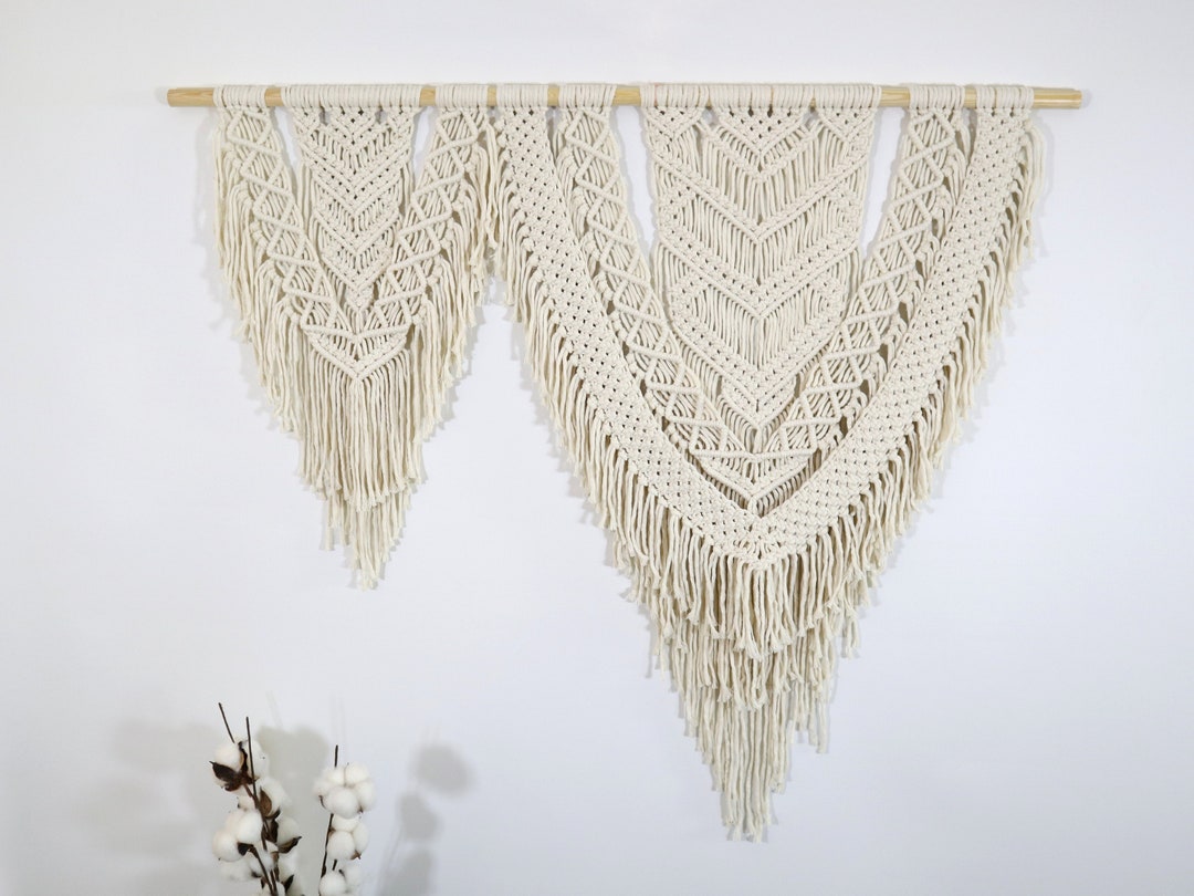 Asymmetrical Macrame Wall Hanging: Bohemian Decor (39" X 34") - Etsy