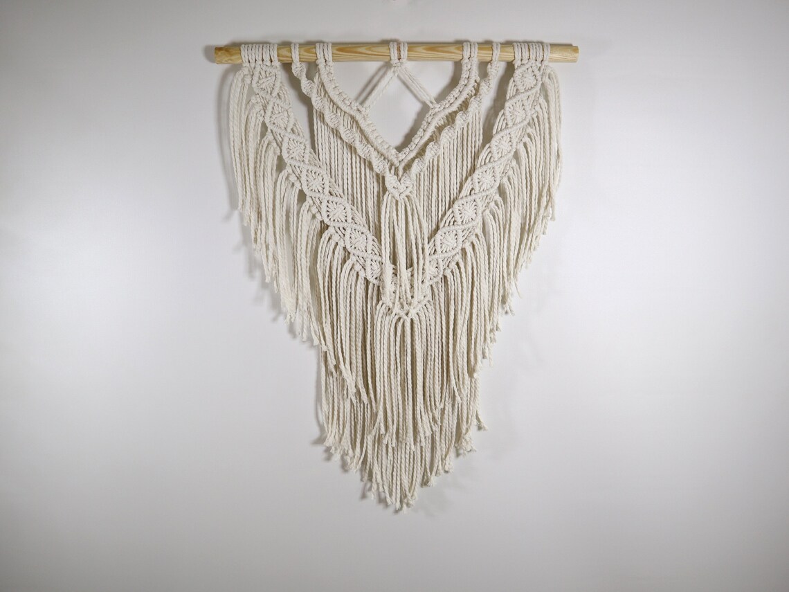 Boho wall decor Macrame wall hanging Craft room decor | Etsy