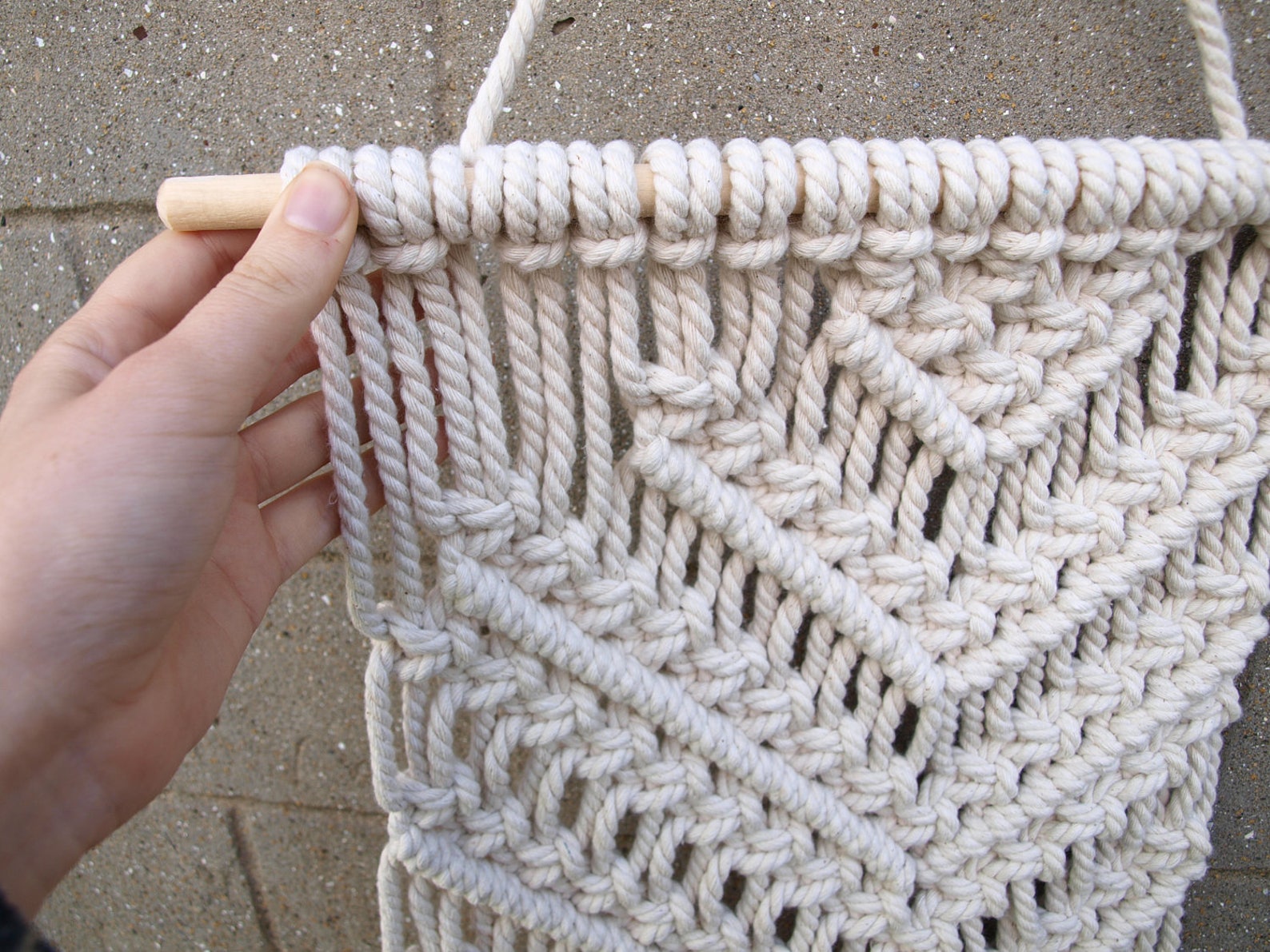Unique Wall Decor Asymmetrical Macrame Wall Hanging Pastel - Etsy