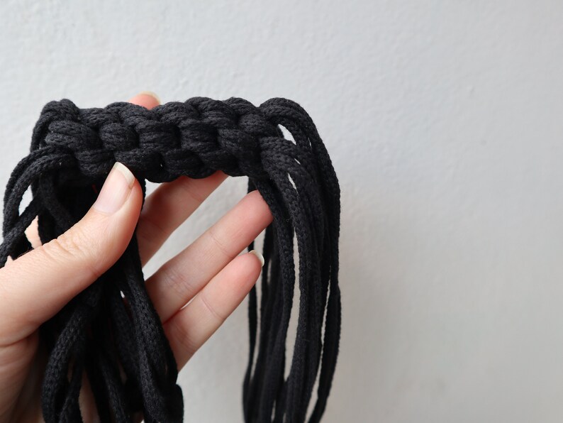 Black Macrame Plant Hanger Indoor Plant Accessories Plant - Etsy