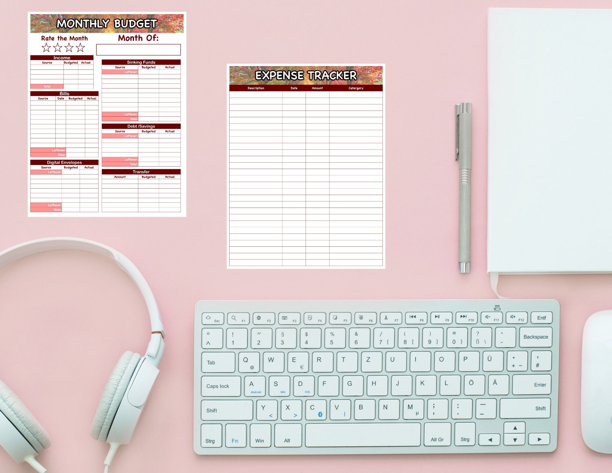 The Budget Mom Inspired Printable Budget Worksheets (september Themed ...