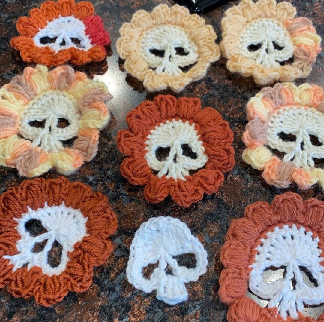 Daisy Skull Crochet PATTERN - Etsy