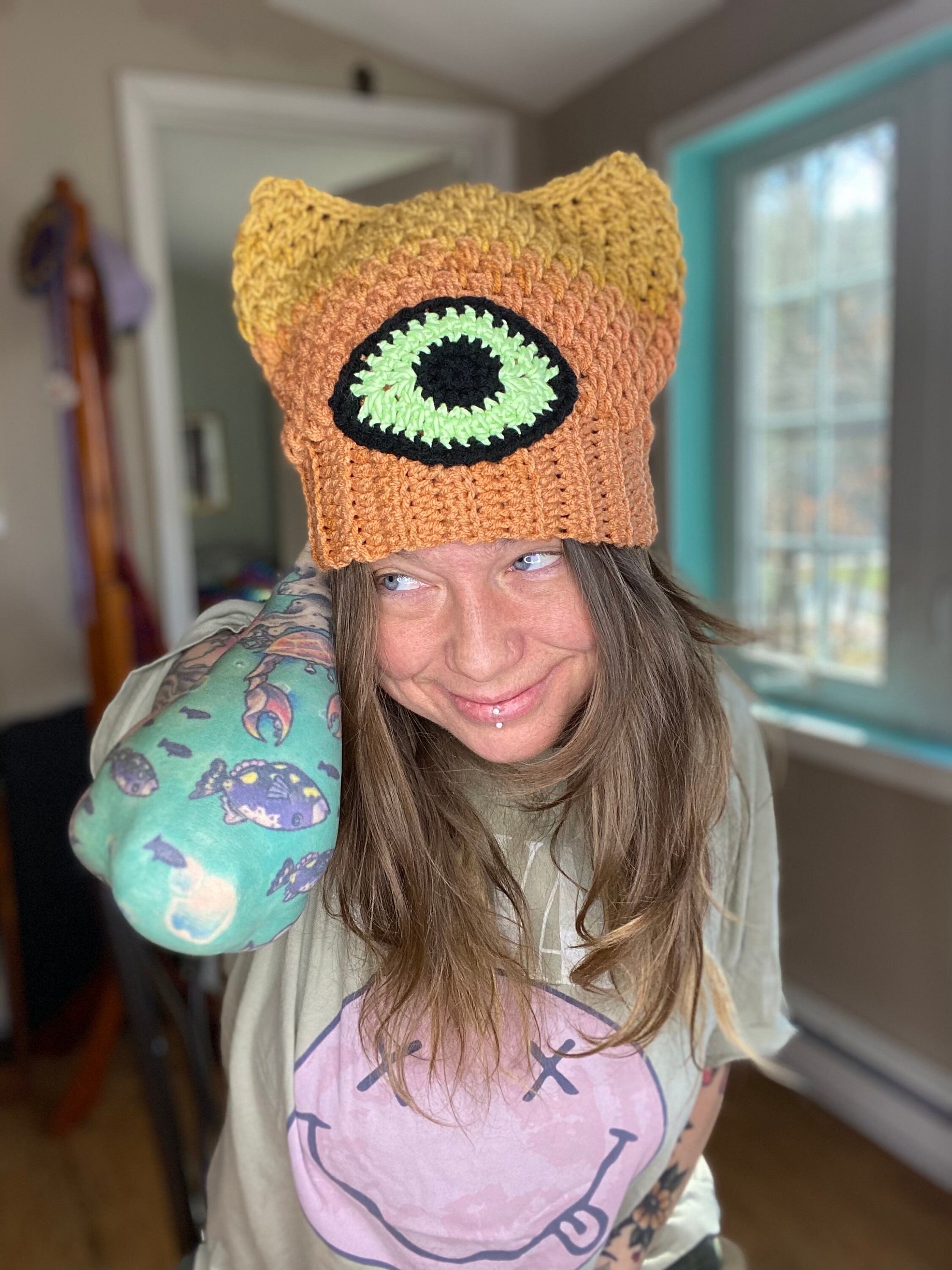 CROCHET PATTERN Third Eye Kitty Hat PATTERN - Etsy