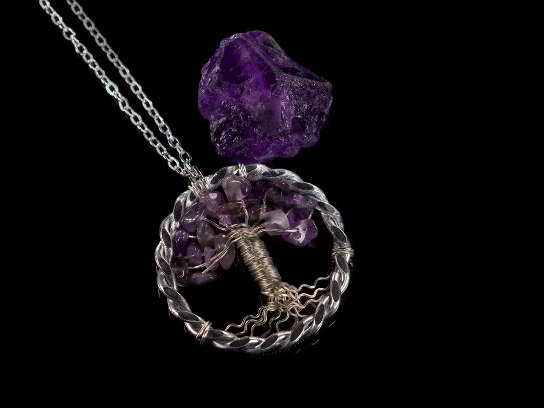 Handmade Aluminum Tree of Life Necklace - 10th Anniversary Gift - Etsy