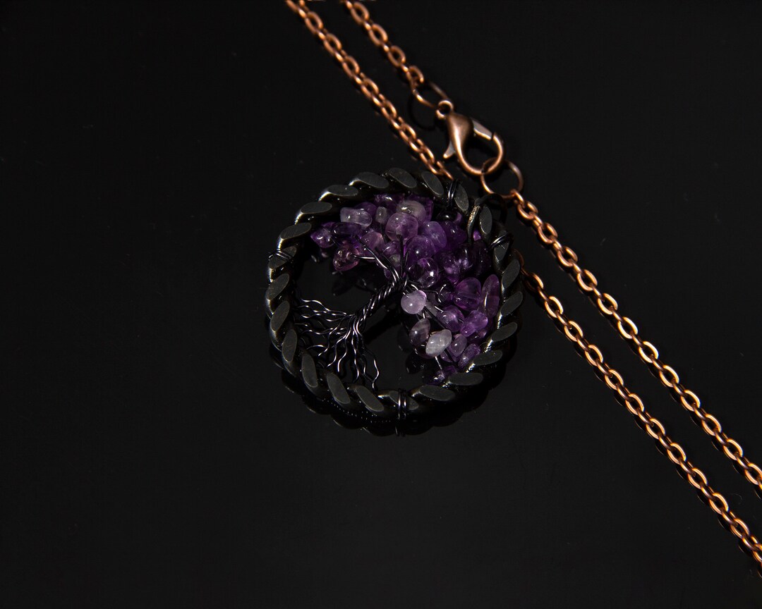 Family Tree Necklace, Tree of Life Pendant, Iron Anniversary Gifts ...