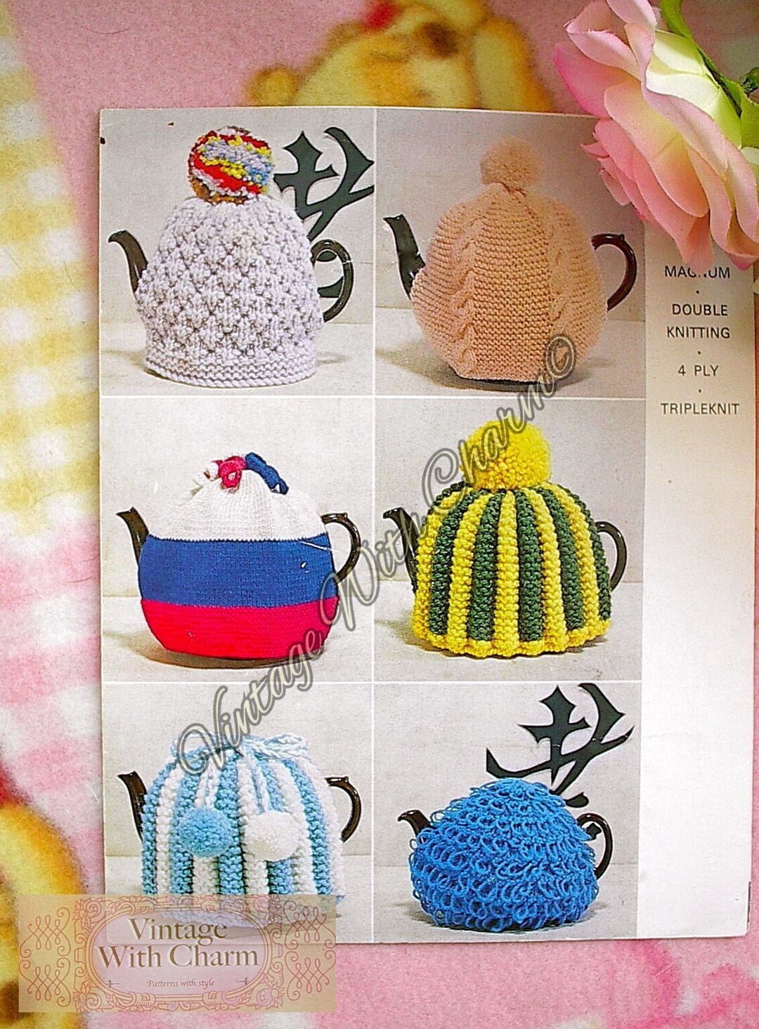 Vintage Tea Cosy Knitting Pattern 6 Styles PDF - Etsy