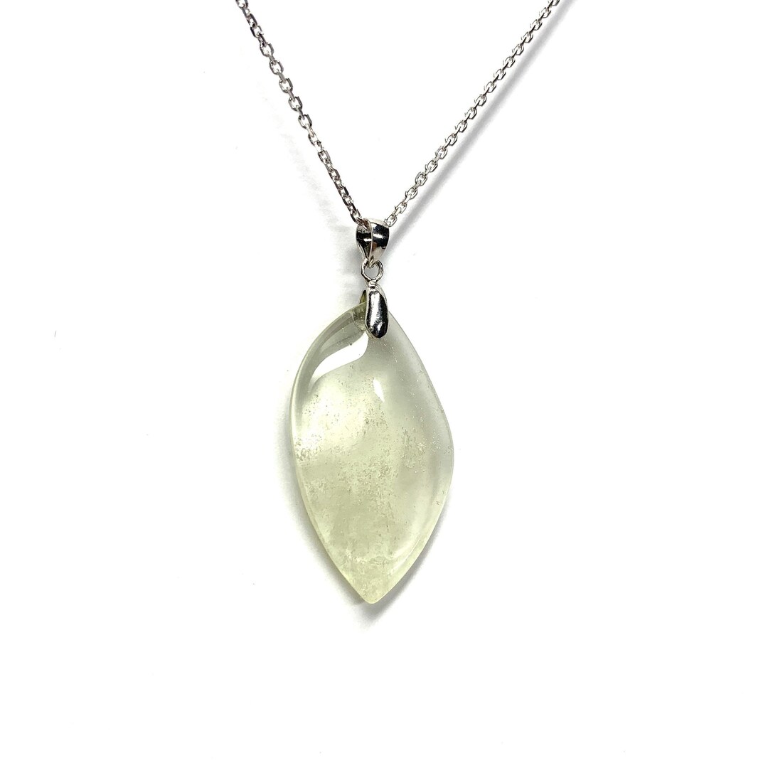 Libyan Desert Glass Silver Necklace / Meteorite /sterling Silver ...