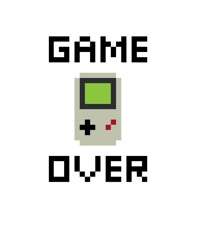 Game Over Game Boy Mini PDF Cross Stitch Pattern - Etsy