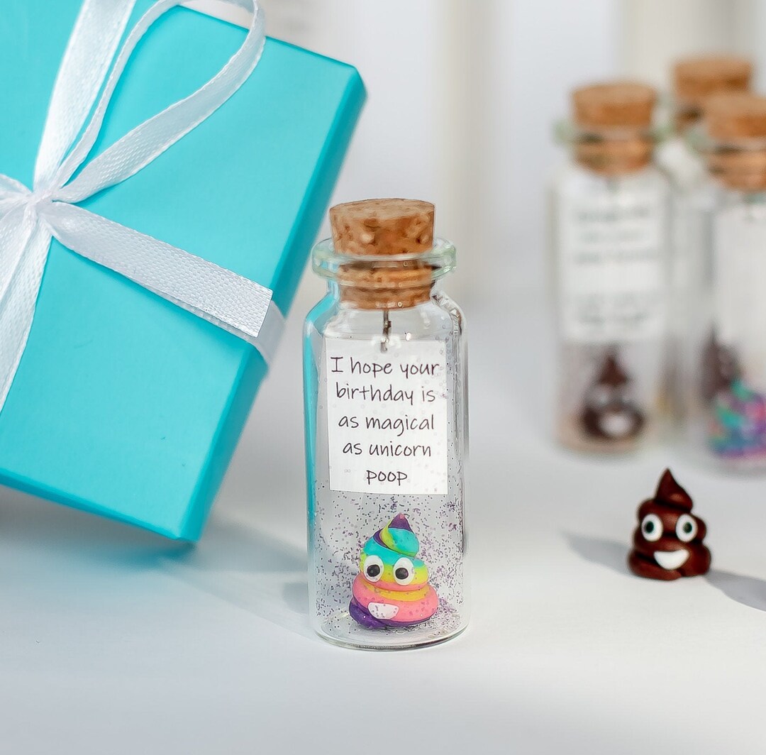 Magic Poop Birthday Gift Funny Unicorn Birthday Gift for Friend Rainbow ...