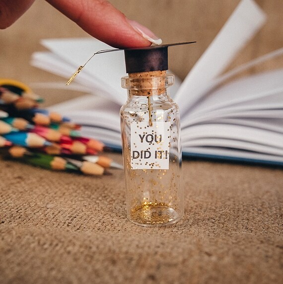 You did it graduation gift for student message in a bottle | Etsy