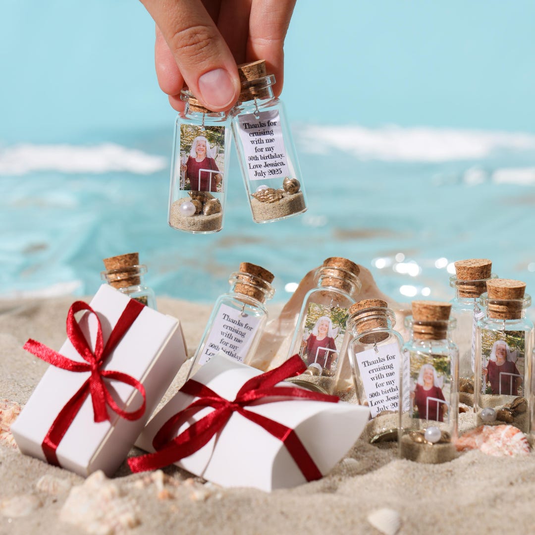 Custom Photo Birthday Party Favors, Personalized 45th, 50th, 60th Party ...