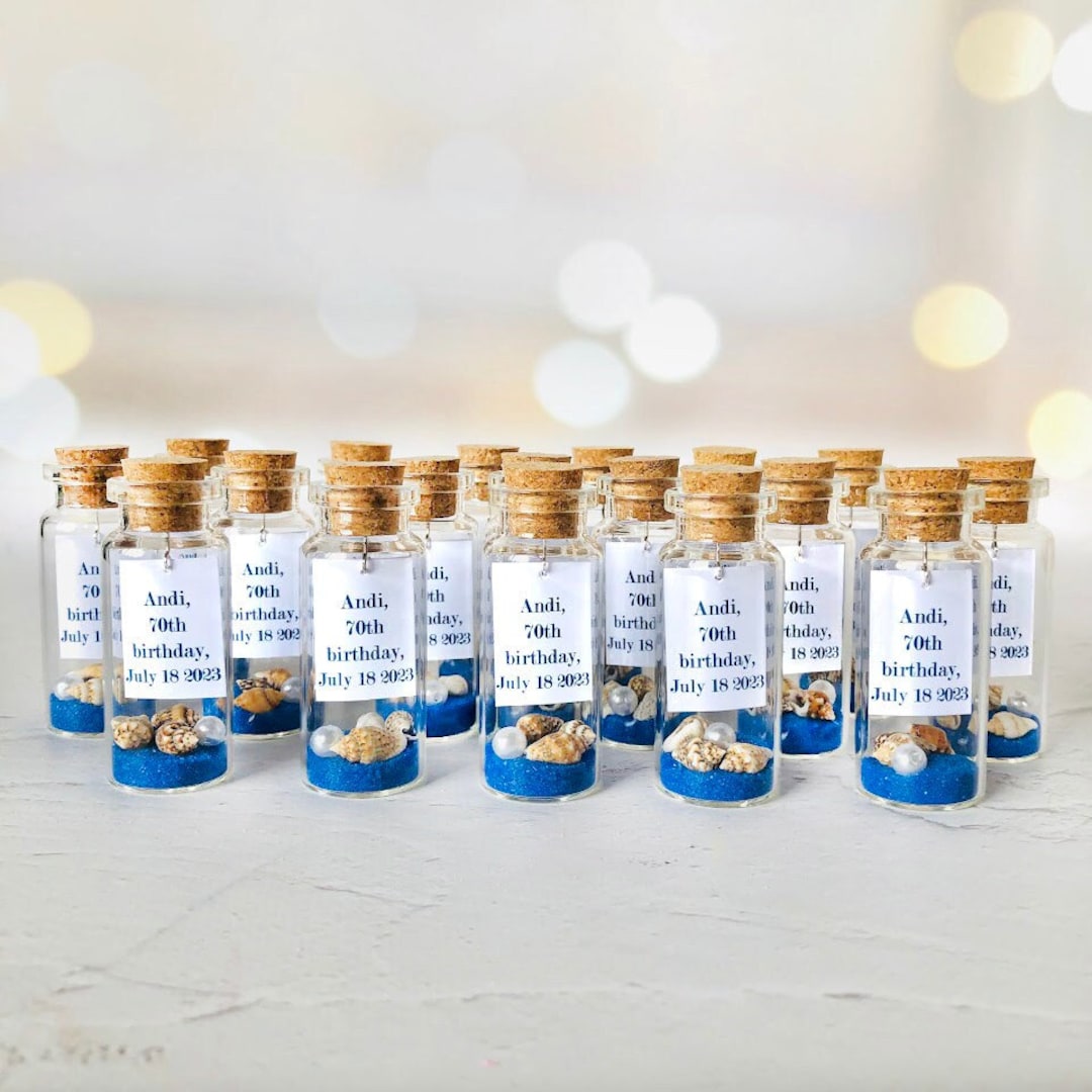 Customized Party Favors for 70th Birthday, Personalized Message in a ...