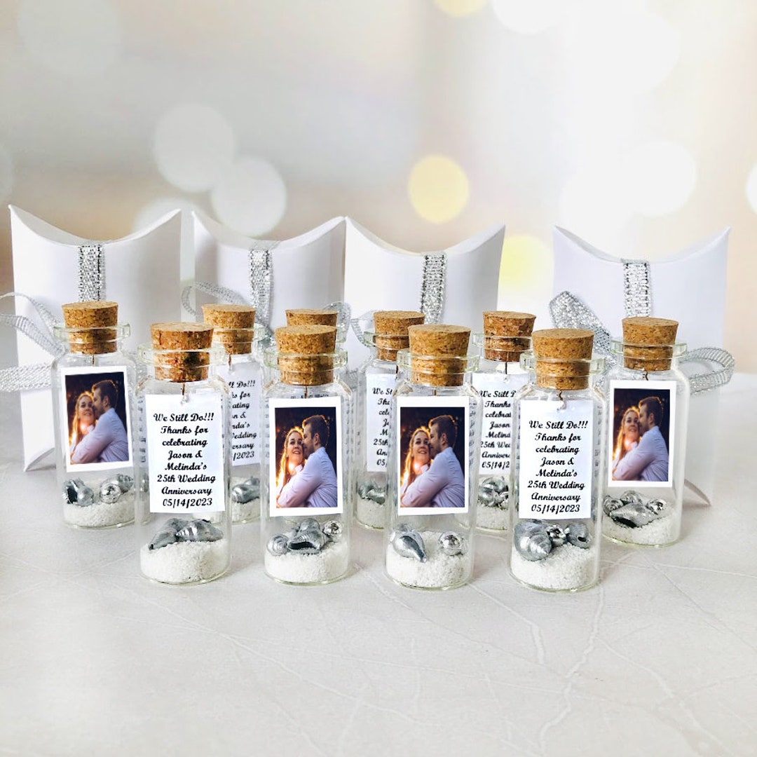 25th Silver Anniversary Favors for Guests, Personalized Guest Souvenirs ...