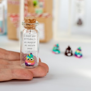 Magic Poop Birthday Gift Funny Unicorn Birthday Gift for Friend Rainbow ...